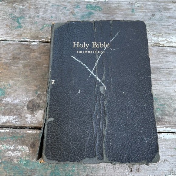 Other | Vintage Bible King James Version Red Letter Book | Poshmark